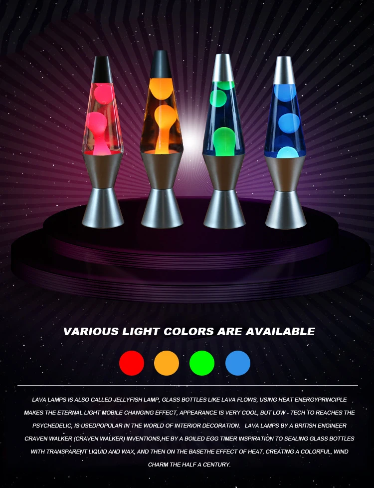 Volcanic Style Lava Lamp - Conical Bottle Wax Lamp