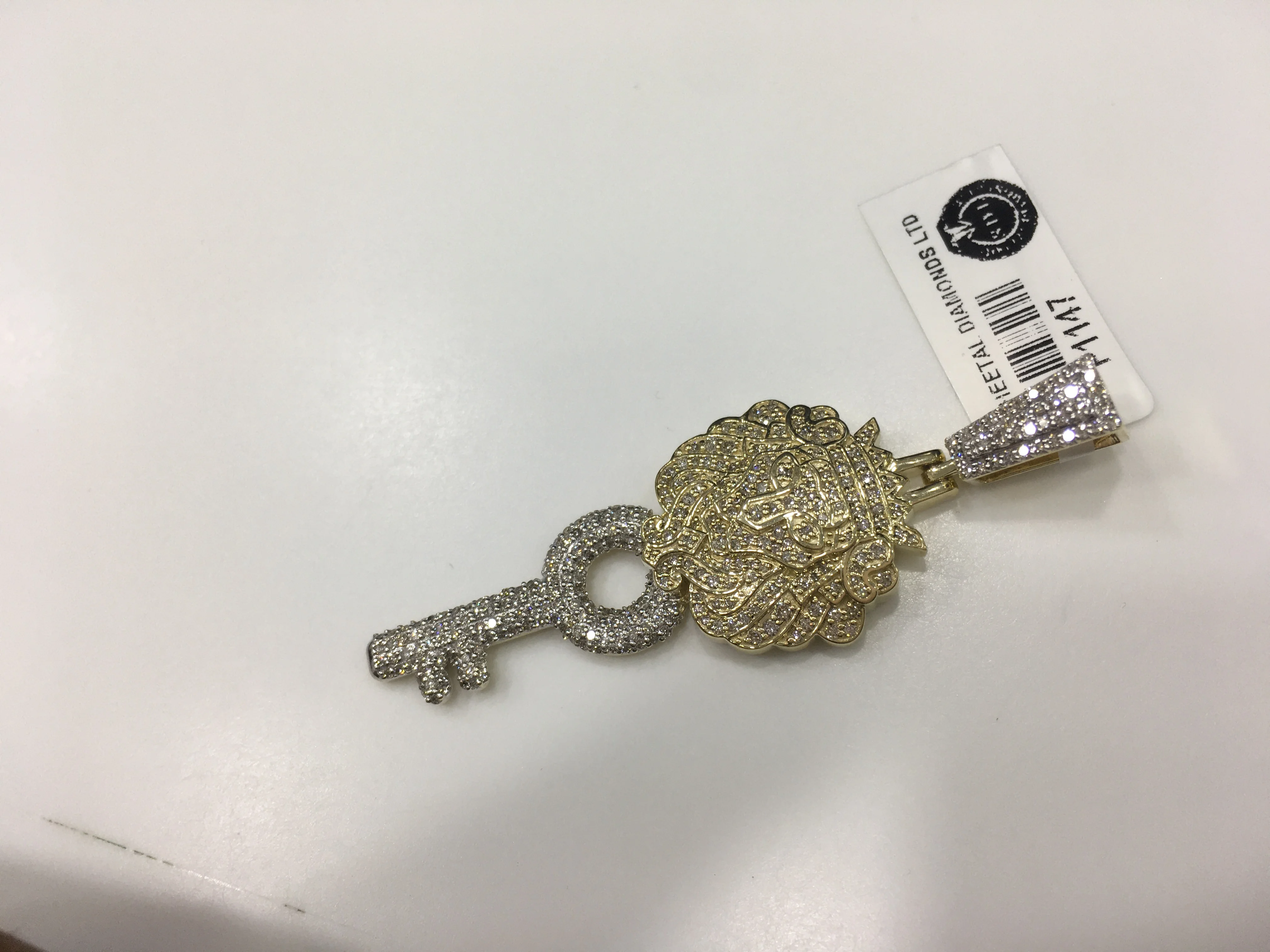 Iced Out Lion Face Key Diamond Pendant Hip Hop Style Diamond Pendants ...