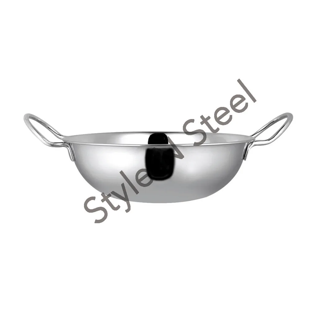 Stainless Steel Bowl With Handle Balti Dish Serving Dish With Lid Cover ...