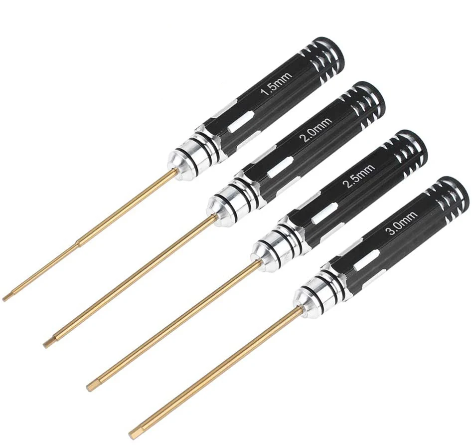 Hex Screw Driver Set Titanium Hexagon Screwdriver Allen Wrench Tool Kit for RC Car Multi-Axis ...