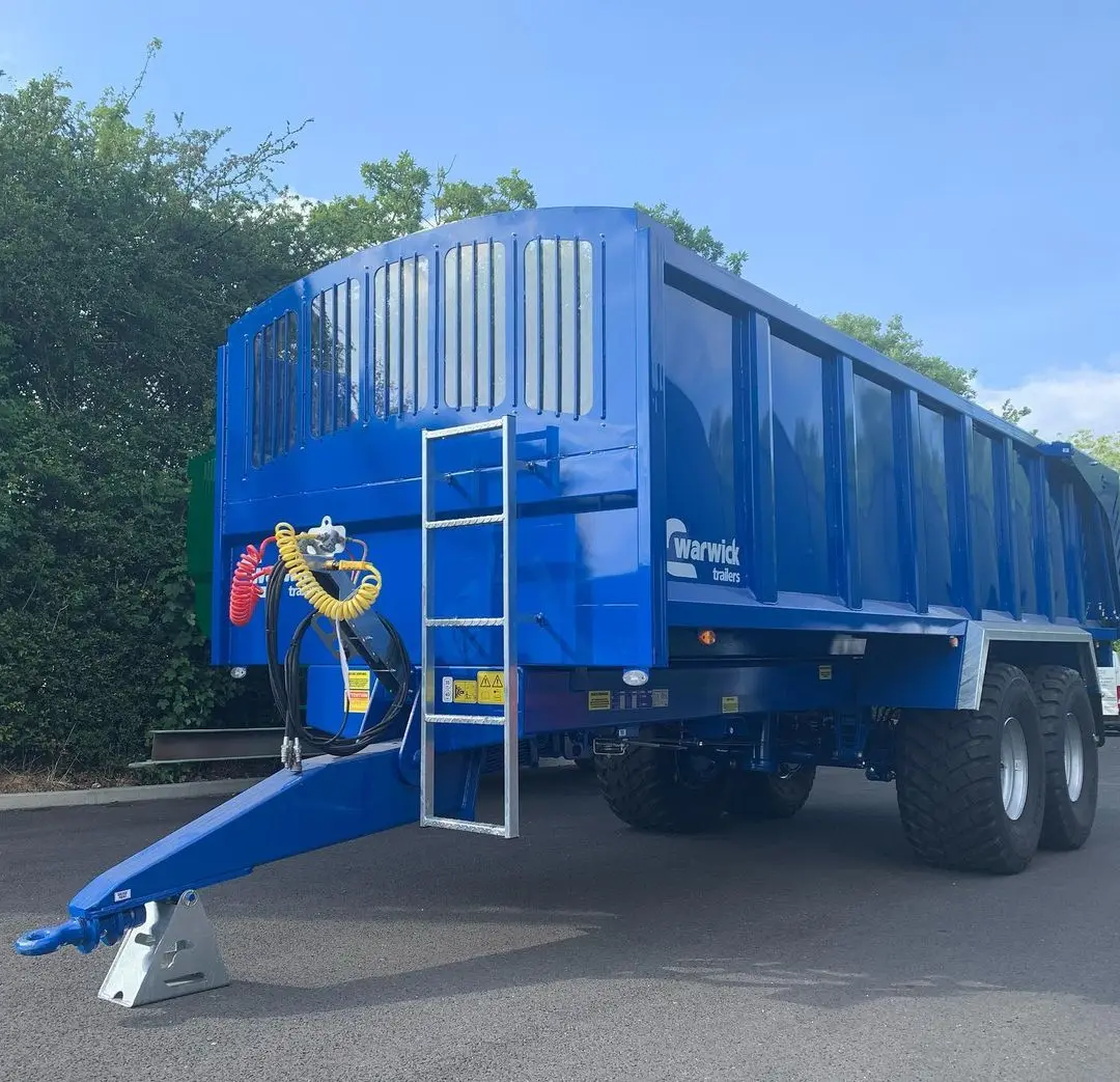 Double Farming Tools 5 Tons Transporting Goods Farm Trailer Tractor ...