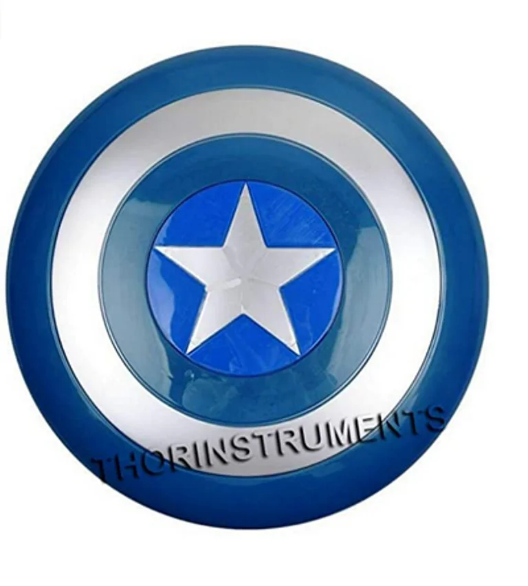 22 Inches Medieval Captain America Shield Armor 18 Gauge Steel Blue ...