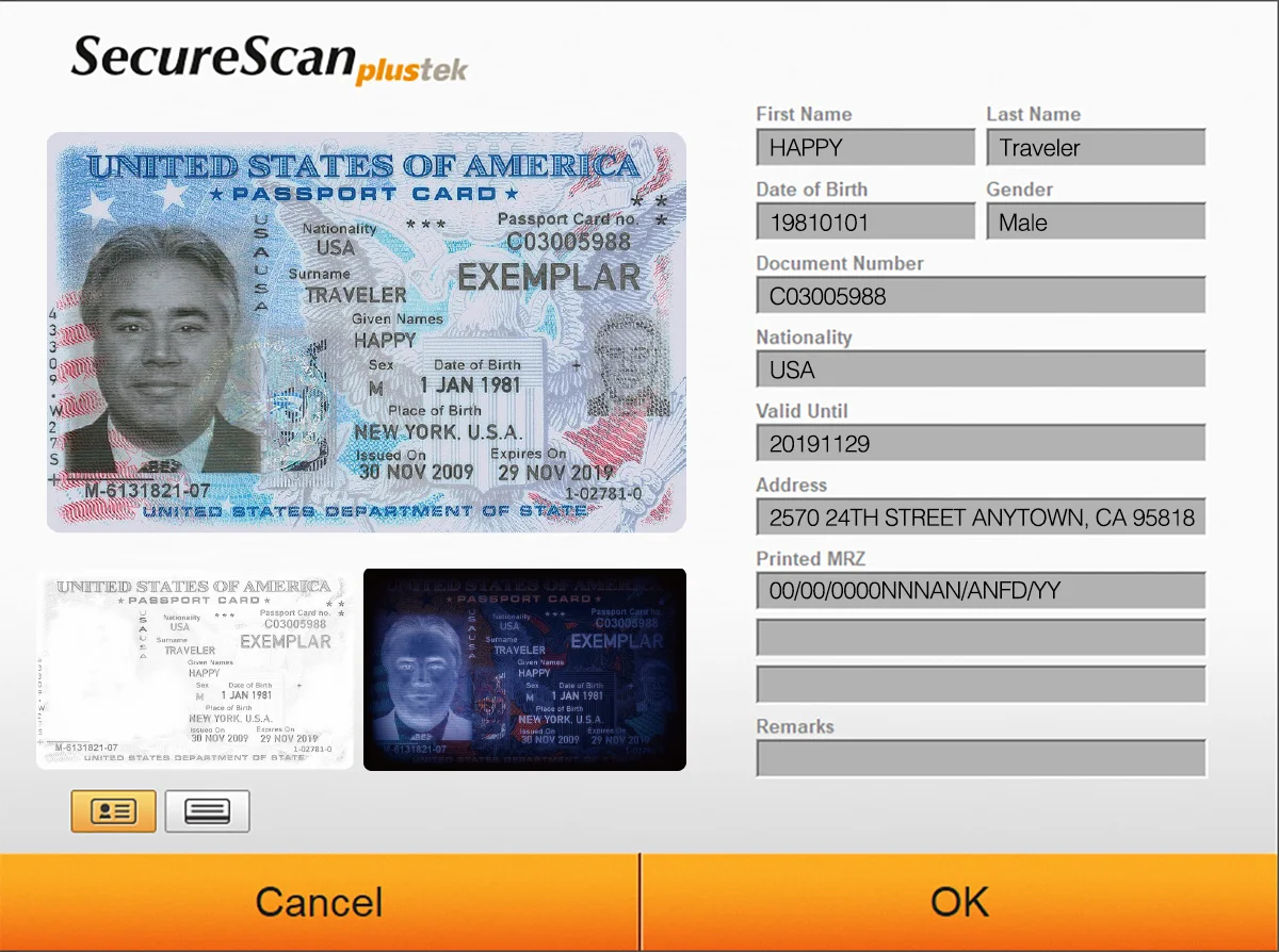 Plustek X-Cube Industrial Card Reader for Passport ID Card