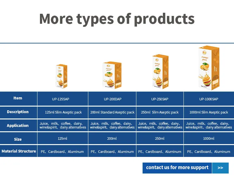 Unipack Aseptic Square Juice Milk Brick Carton Package 200ml Wholesale ...