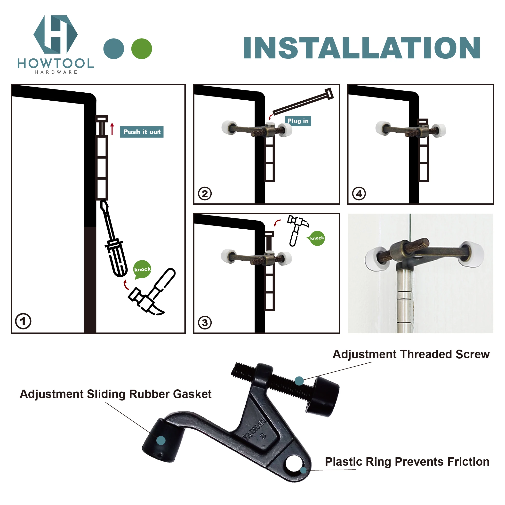 Durable Heavy Duty a Style Hinge Pin Door Stop Black| Alibaba.com