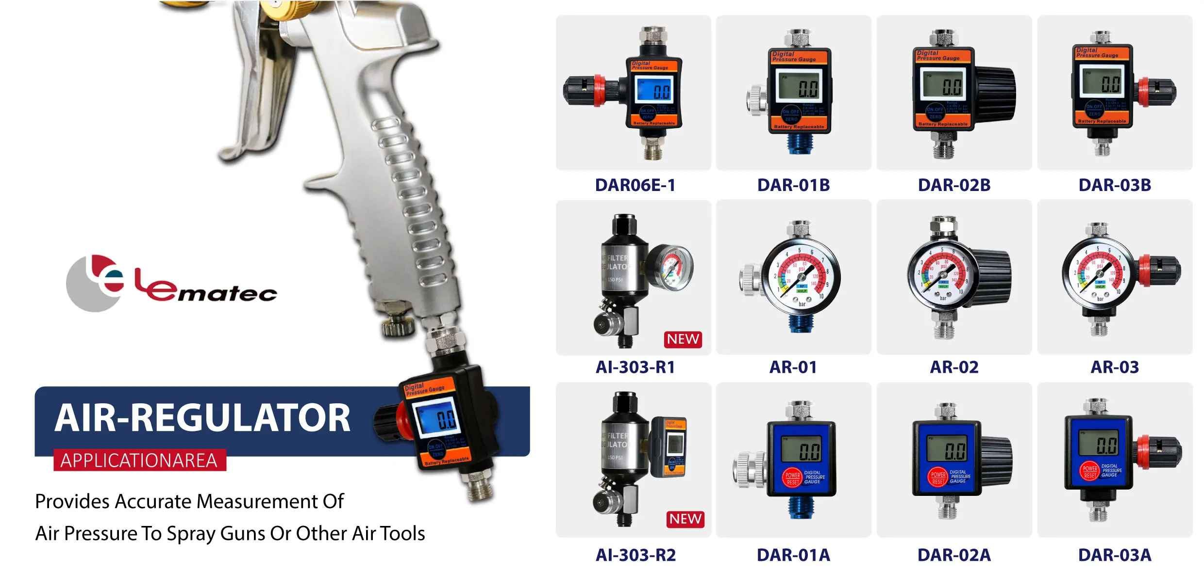 Adjustable Pneumatic Air Pressure Regulator for Spray Guns