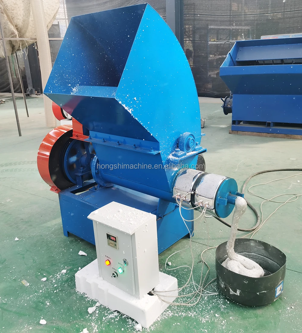 Hot Styrofoam Melting Shredder - 300-600kg/h Waste Foam Thermoforming ...