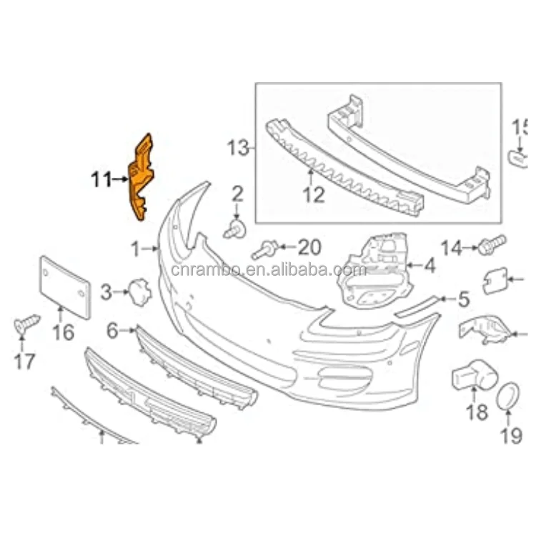 Oem 97050555300 97050555400 Car Bumper Bracket For Porsche Panamera ...