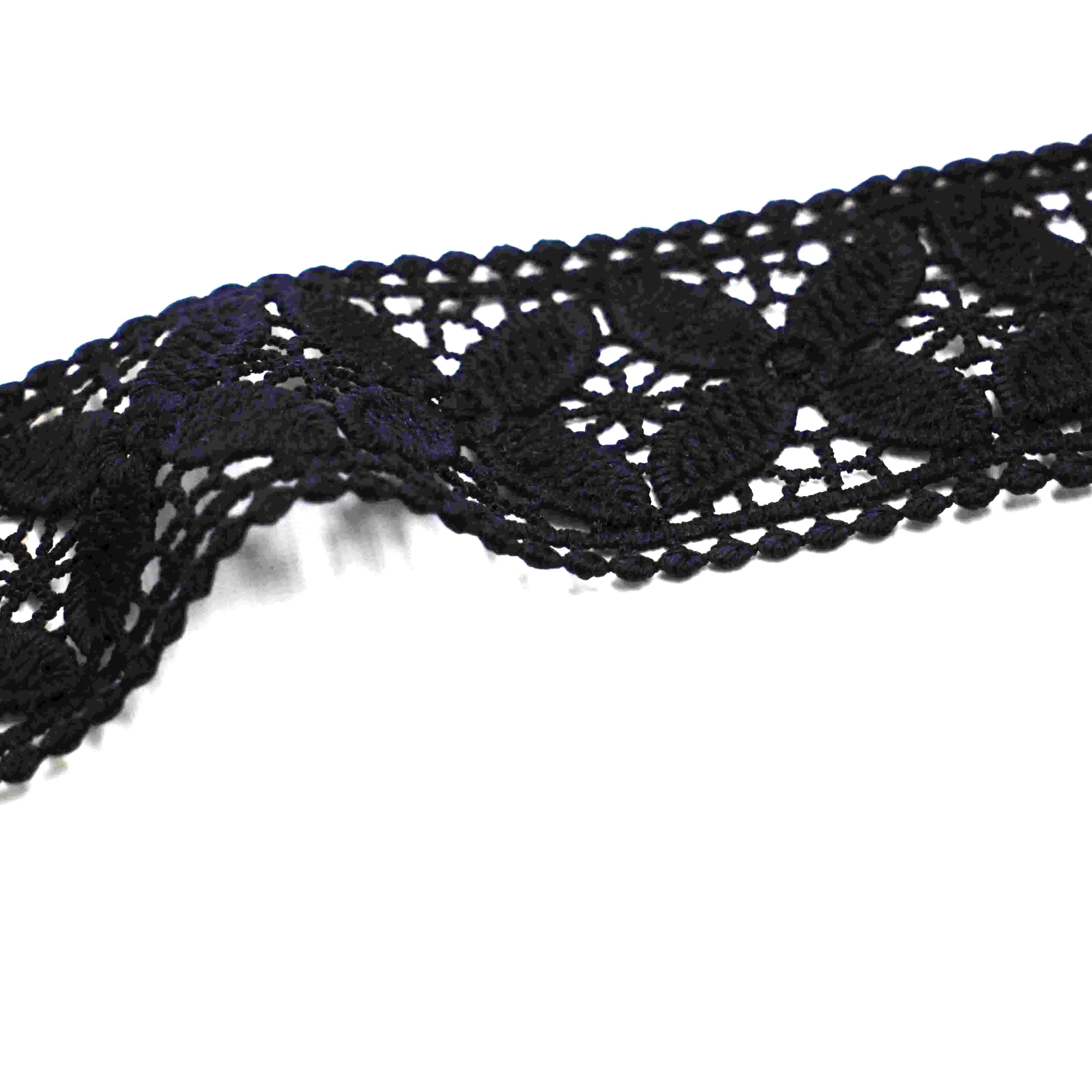 New Arrivals Black Cotton Lace Ribbon Laces Trims Cotton-lace-trim ...