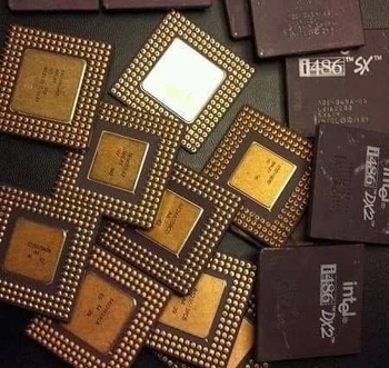 Intel 486 And 386 Cpu Ceramic Processors Scrap - Cpu Ceramic Processor ...