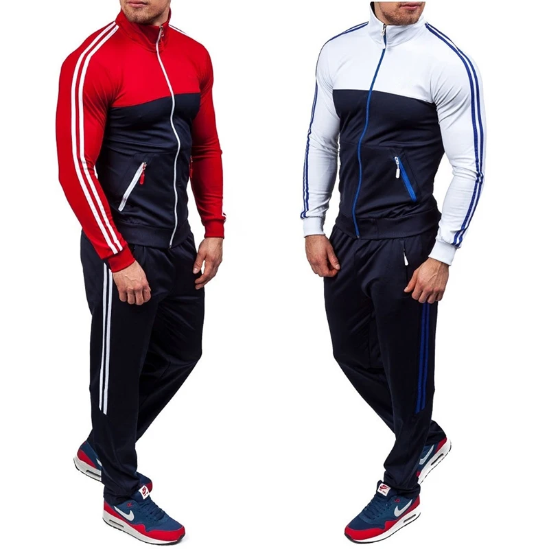 New Mens Tracksuits 2021 Men Tracksuit Sets Zipper Stand Collar Sports ...