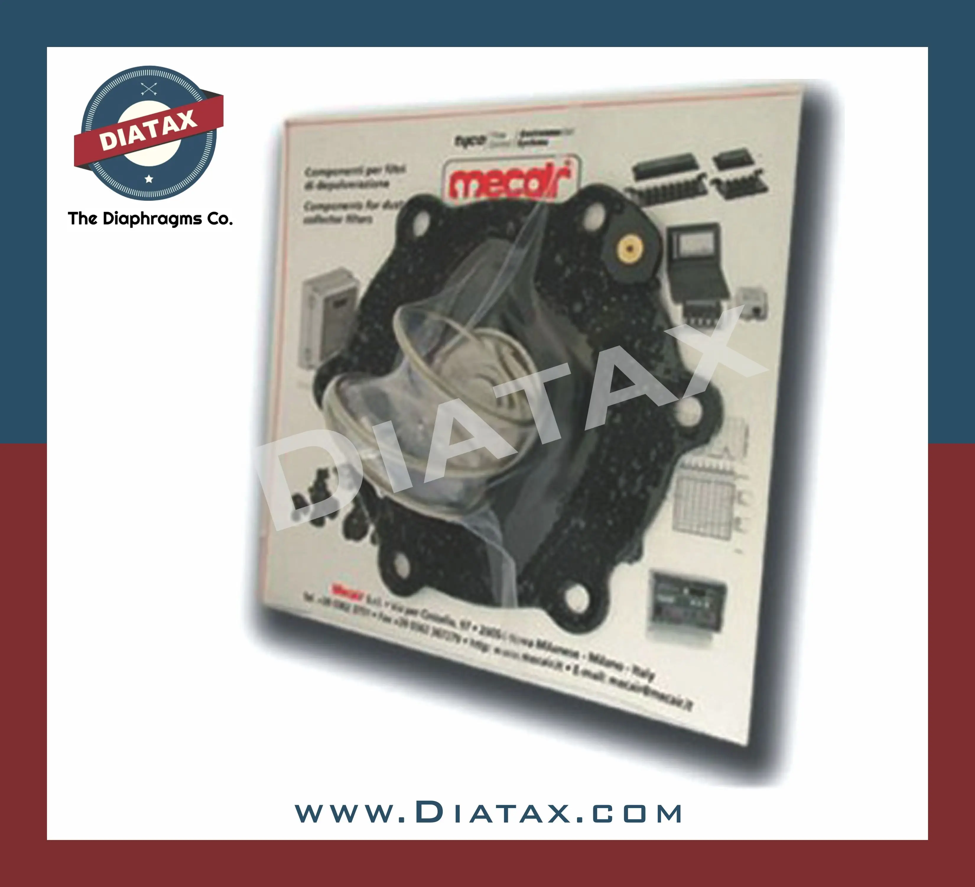 Mecair DB112 Pulse Jet Valve Diaphragm Membrane 1.5 Inch