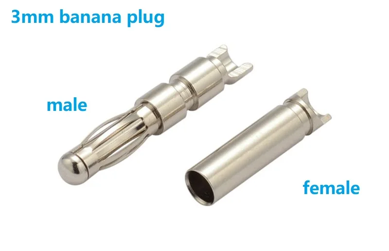 High Quality 24K Gold Plated 3mm Banana Plug Connectors