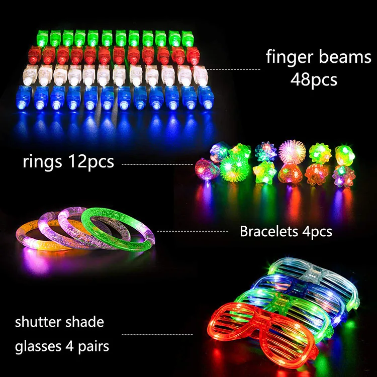 Nicro 68 Pcs Glow Party In The Dark Favors Light Decoration Fashion ...