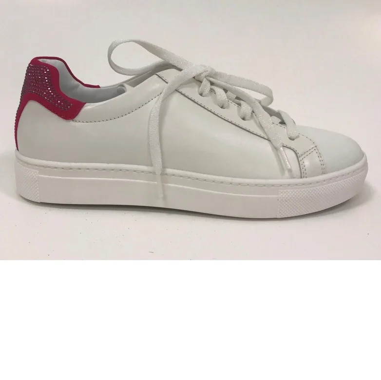 100% Made In Italy White Calf Leather Woman Sneakers - Buy Customized ...