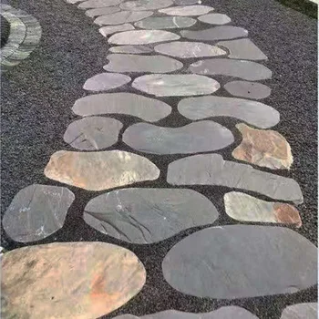 Irregular Shaped Natural Sliced Pebble Stepping Stone Paver - Buy ...