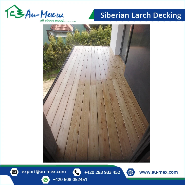 Solid Wood Boards - Outdoor Decking with Siberian Larch