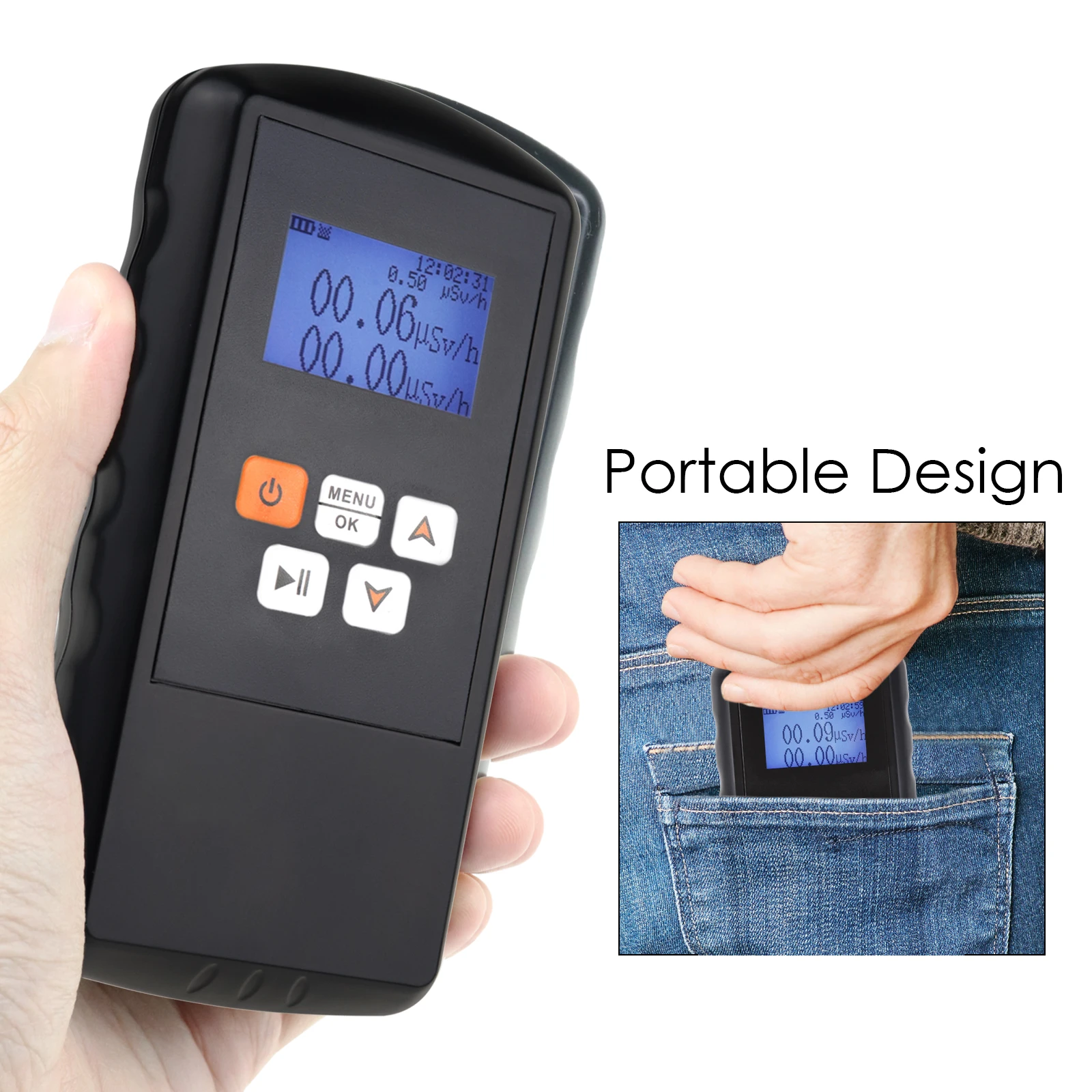 Digital Nuclear Radiation Detector Dosimeter Geiger Counter Dose Device ...