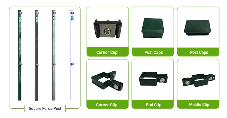 Galvanized Steel Square Tube Fence Post for Outdoor Use