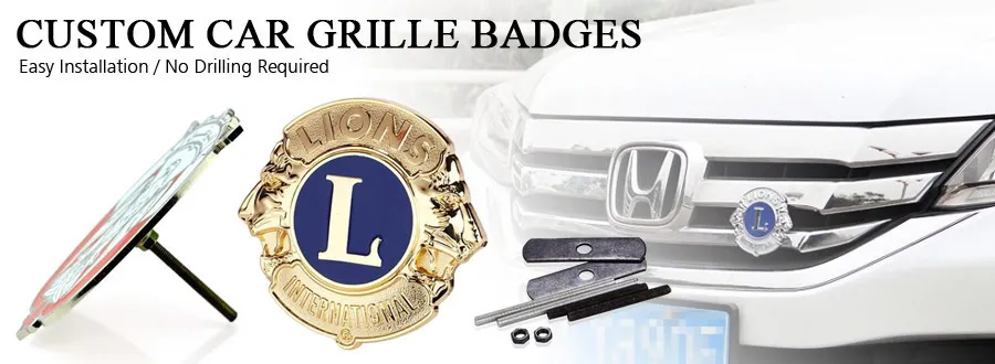 Custom Soft Enamel Car Grille Emblem Badge - Buy Custom Car Emblems And ...