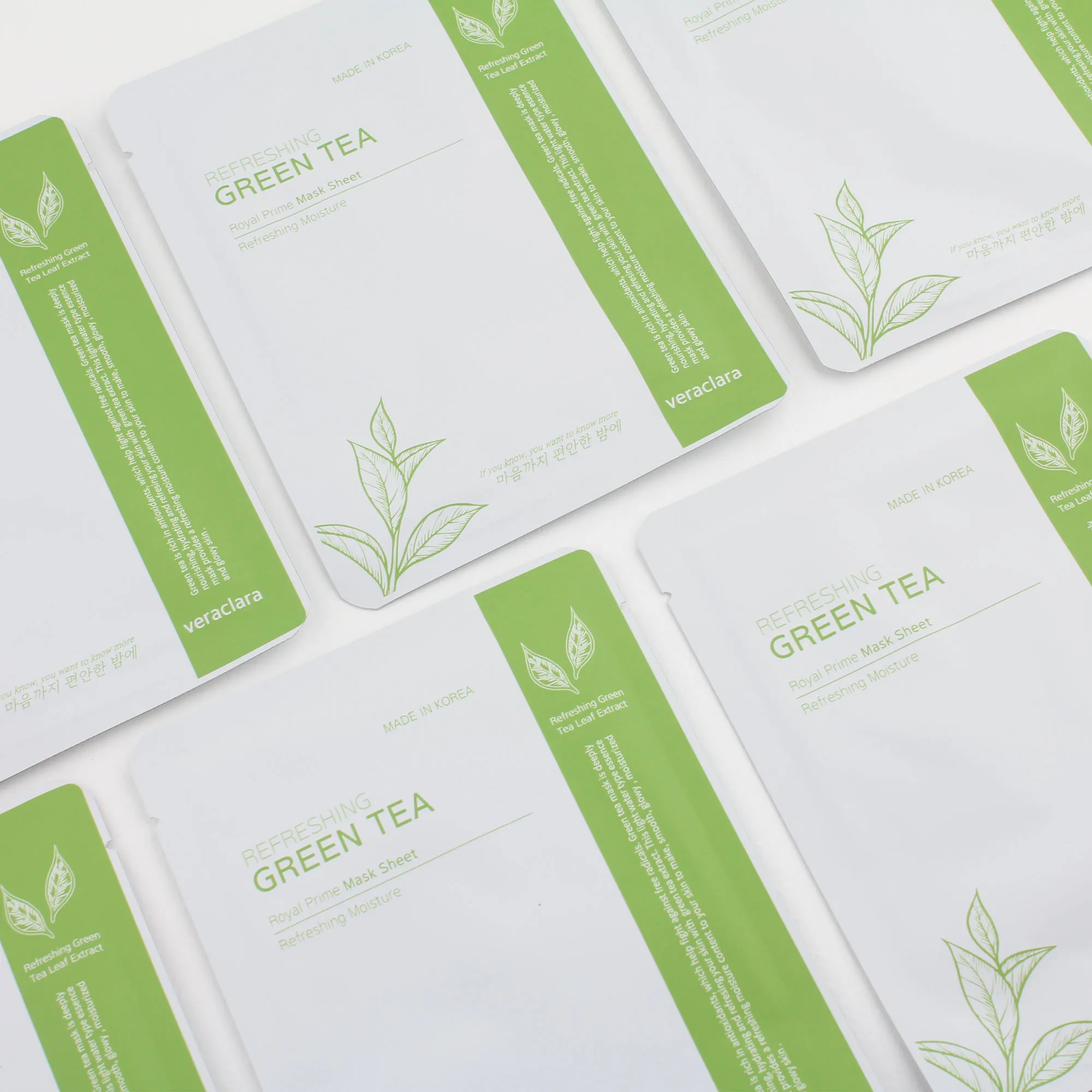 Real Nature Mask Sheet Green Tea Face Sheet Mask For Korean Skincare ...