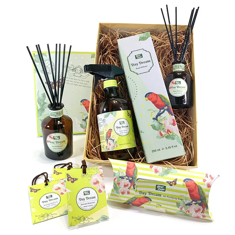 Private Label Aroma Oil Reed Diffuser Packaging Gift Box Room Spray ...