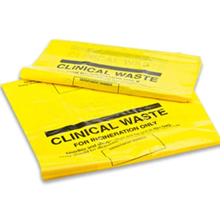 HDPE LDPE Clinical Waste Bags - Medical Biohazard Autoclave Red Bags