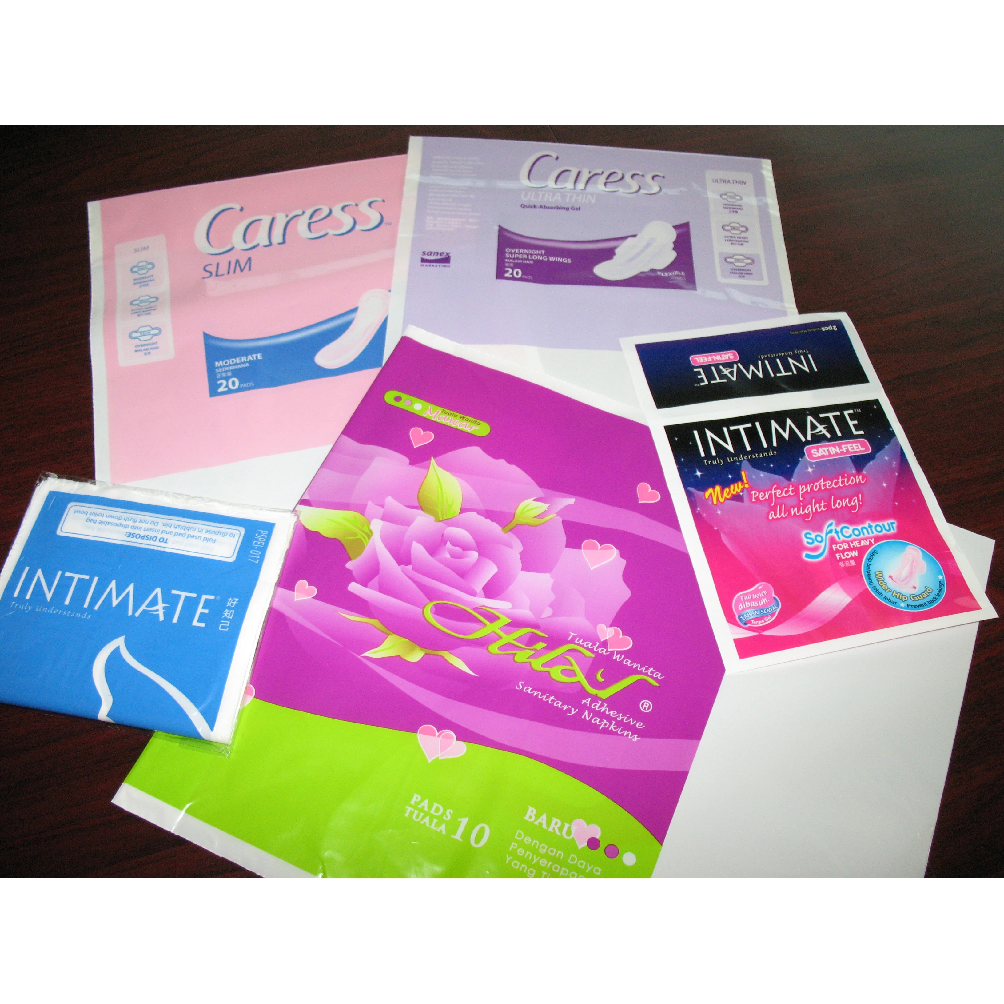 Plastic PE Sanitary Pad Hygiene Packaging Bag with 8-color Printed ...