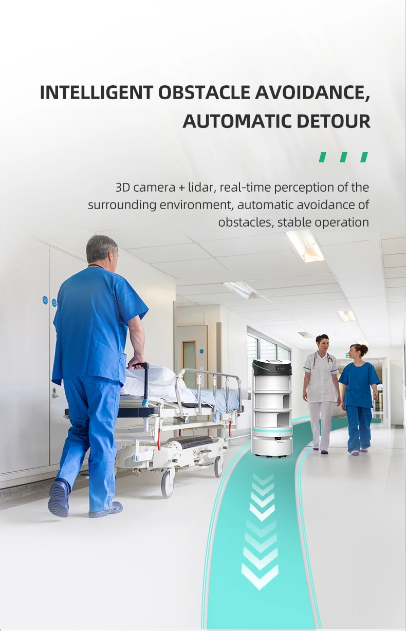 Efficient Autonomous Unmanned Delivery Assist Nurses Food Delivery ...