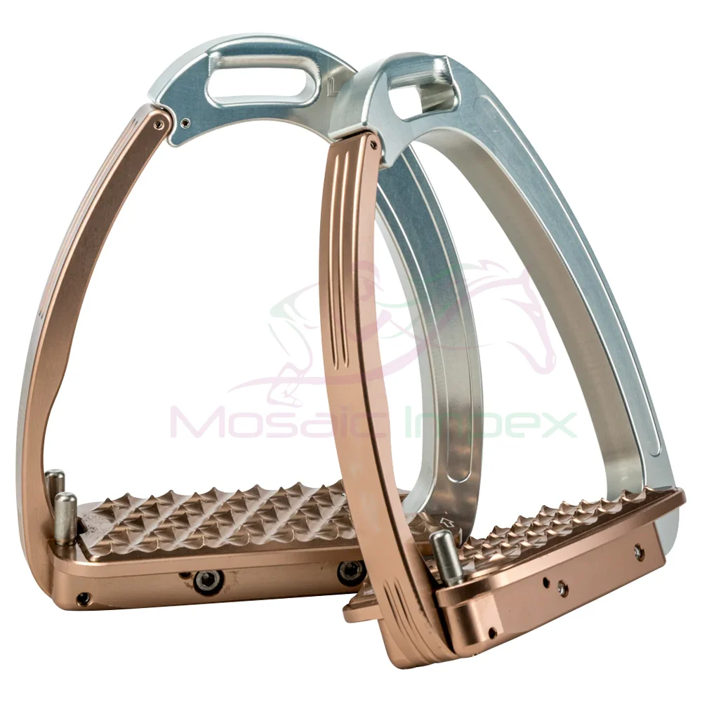 Adjustable Aluminum Horse Stirrup With Rubber Foot Pad Lightweight ...