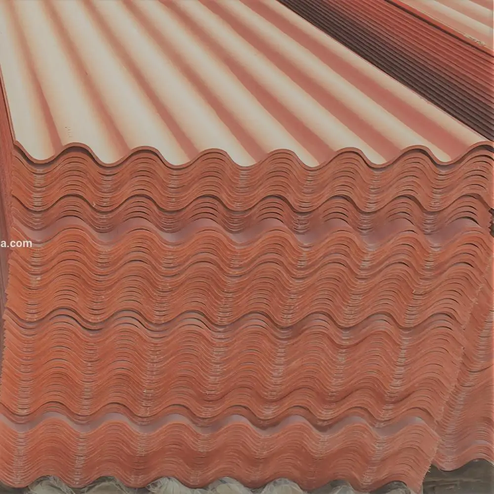 Red color fiber cement corrugated roofing sheets made in Vietnam high ...