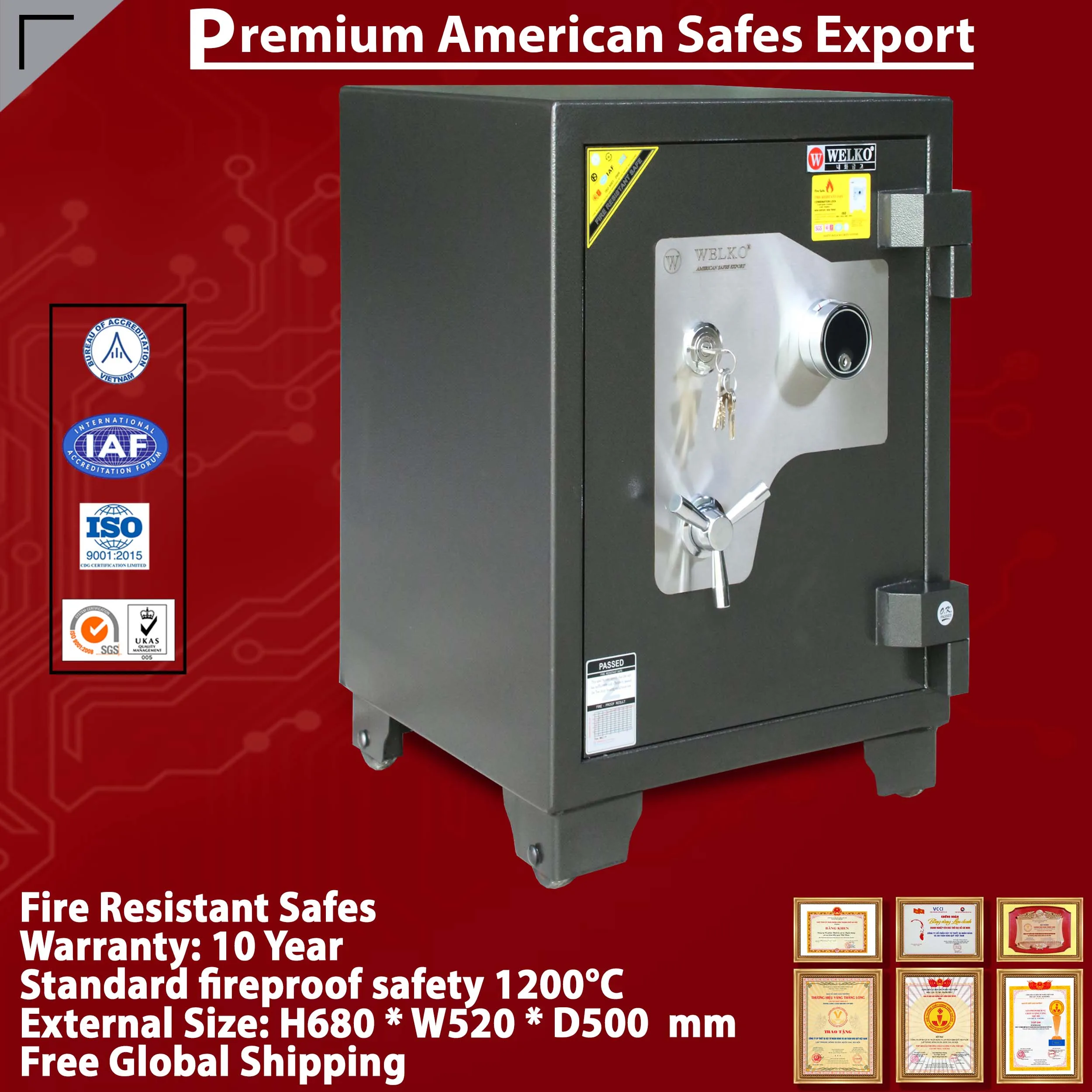 Luxury Safes Box Wholesale Suppliers - Premium Home Safes WELKO US680 ...