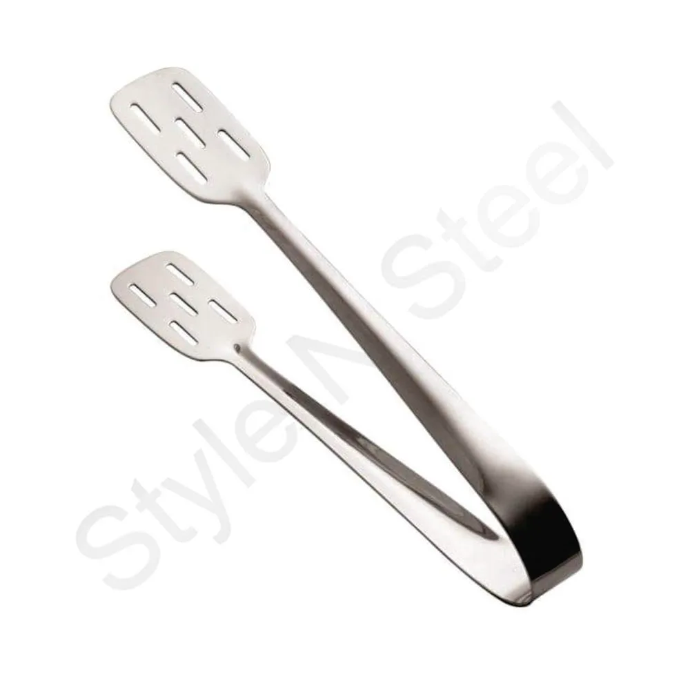 Wholesale Sandwich Cake Tong Stainless Steel BBQ Meat Tongs