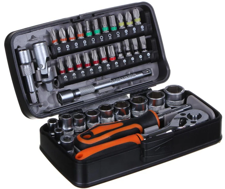 Wrench Socket Set Ratchet 38pcs Socket Set Impact Socket Carbon Steel ...