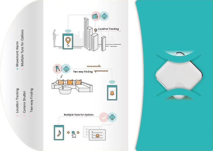 Itrack Mini Bluetooth Low Energy Key Tracker Mini Anti Lost Alarm ...