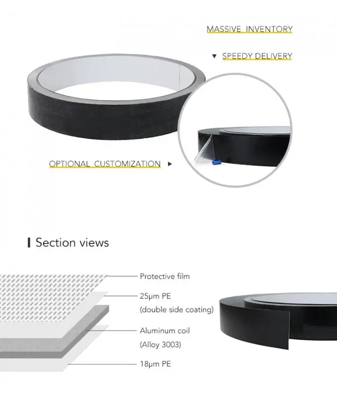 Aluminum Profile Coil Black Led Strip 10mm Channelume For Channel ...