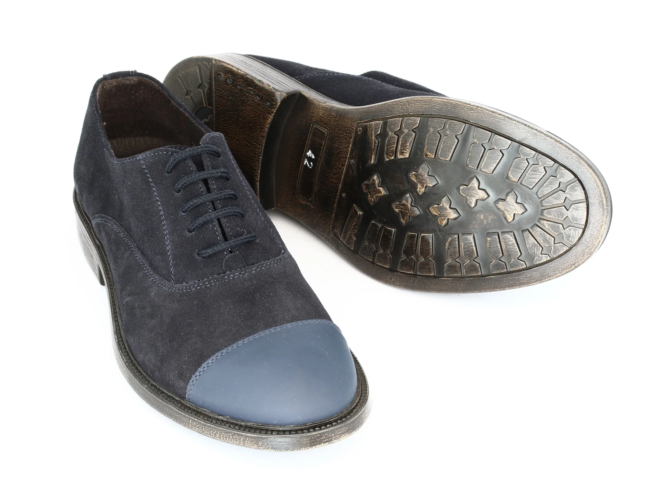 Oxford Shoes With Rubber Toe Genuine Leather Solid Office & Career ...