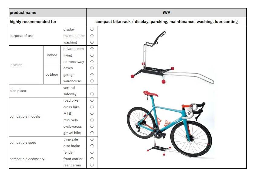 Japan Light Easy Carry Folding Bike Rack Bike Rack Storage For ...