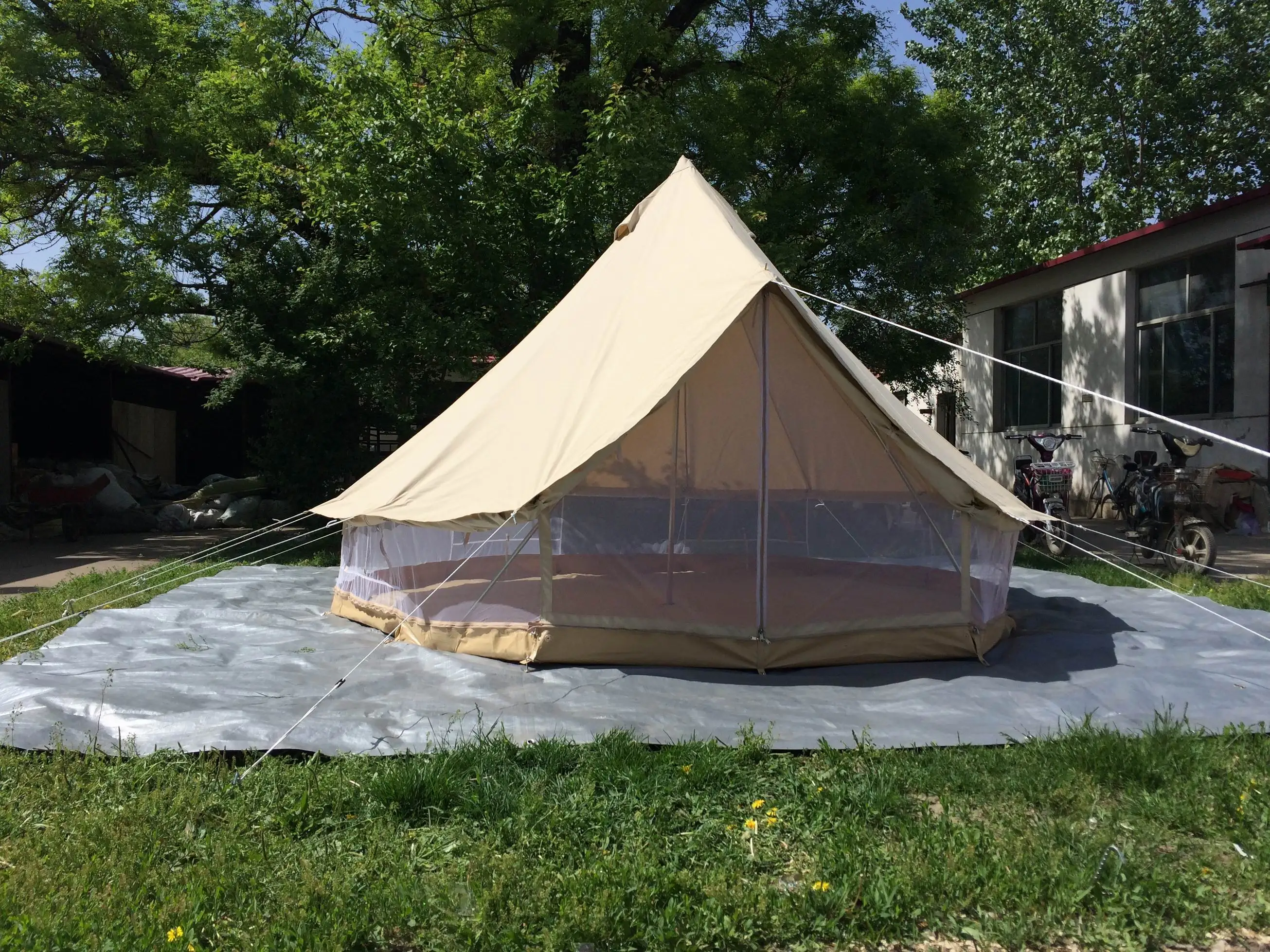 Custom Luxury Glamping 3m 4m 5m 6m Cotton Canvas Yurt Tenda Bell Tent ...