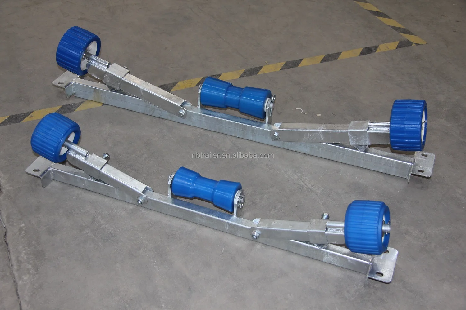 Boat Trailer Bottom Support Bracket with Keel Rollers