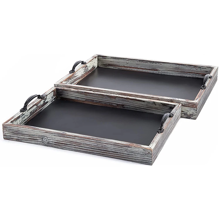 2-piece Torch Wood Retro Desktop Multipurpose Breakfast Book Display ...