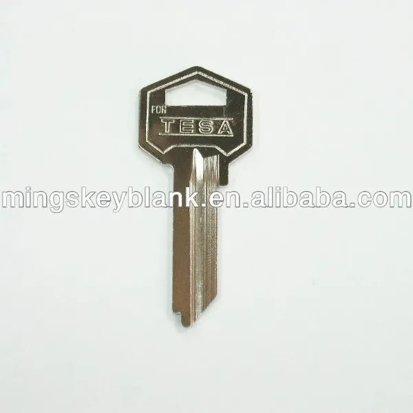 High Quality TE1/TE8I Brass Key Blank with Nickel Plated Finish