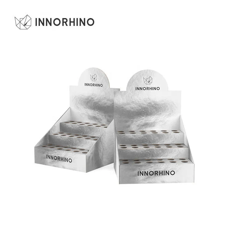 Custom Special Material Print Quality Lip Balm Silver Card Corrugated ...