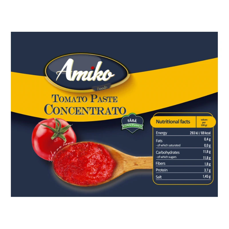 Alibaba.com: 70g canned tomato paste, 28-30% concentrate, 100% made in ...