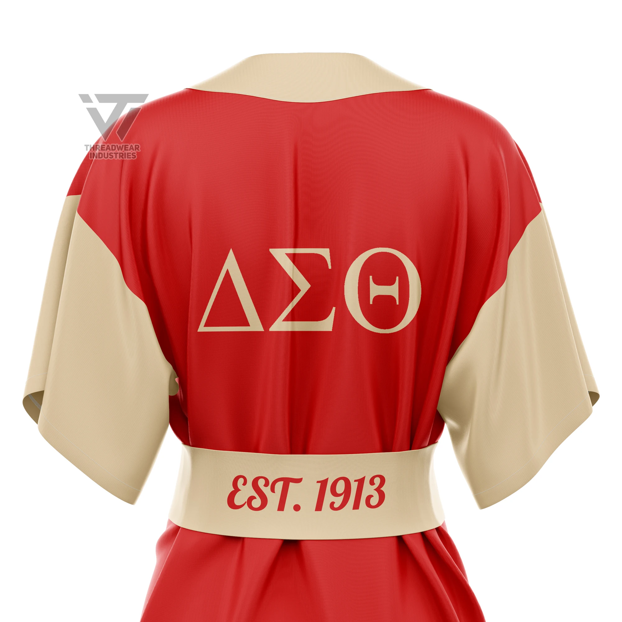 Custom Delta | Sigma | Theta Dst Sorority Silk Kimono Embroidered Robe ...