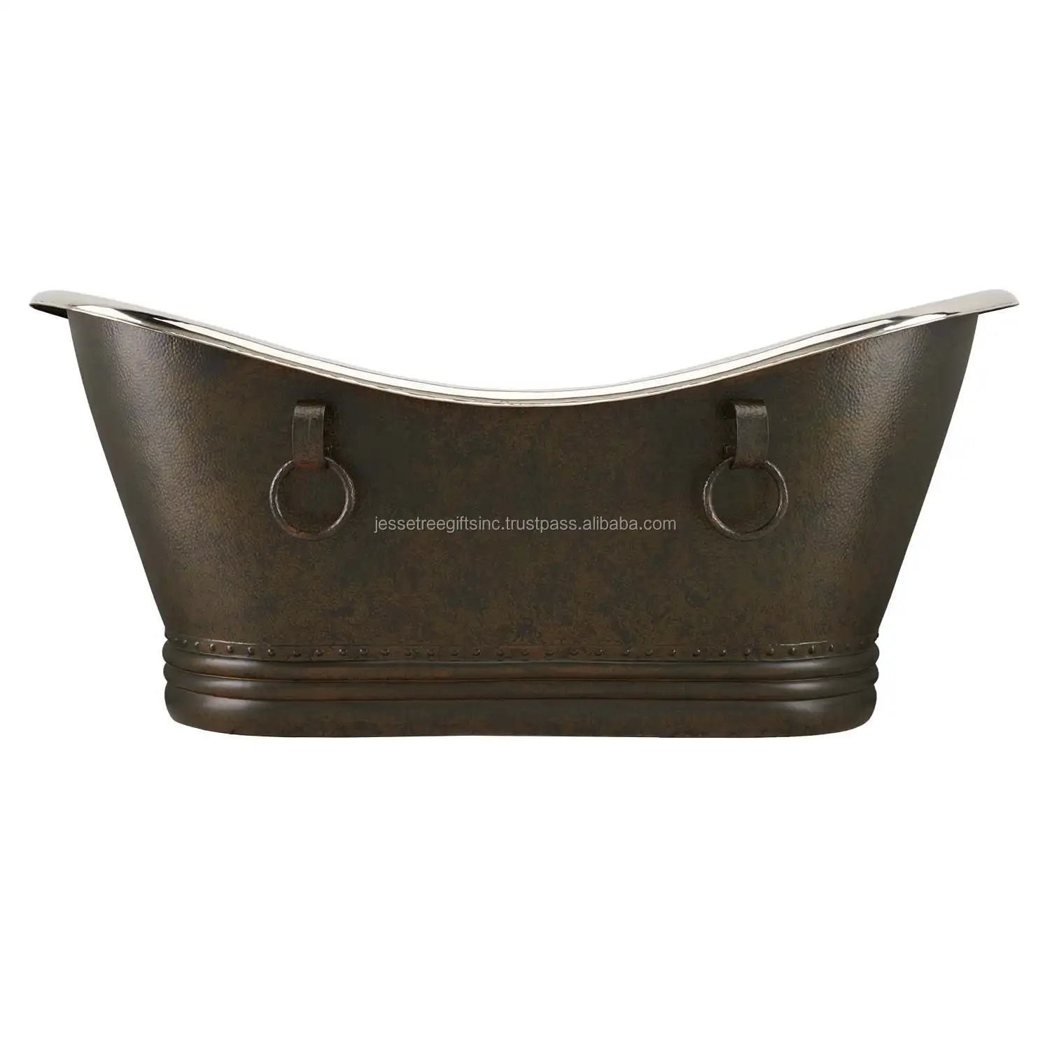 48 Inch Copper Bath Tub with Shiny Finish for Soaking
