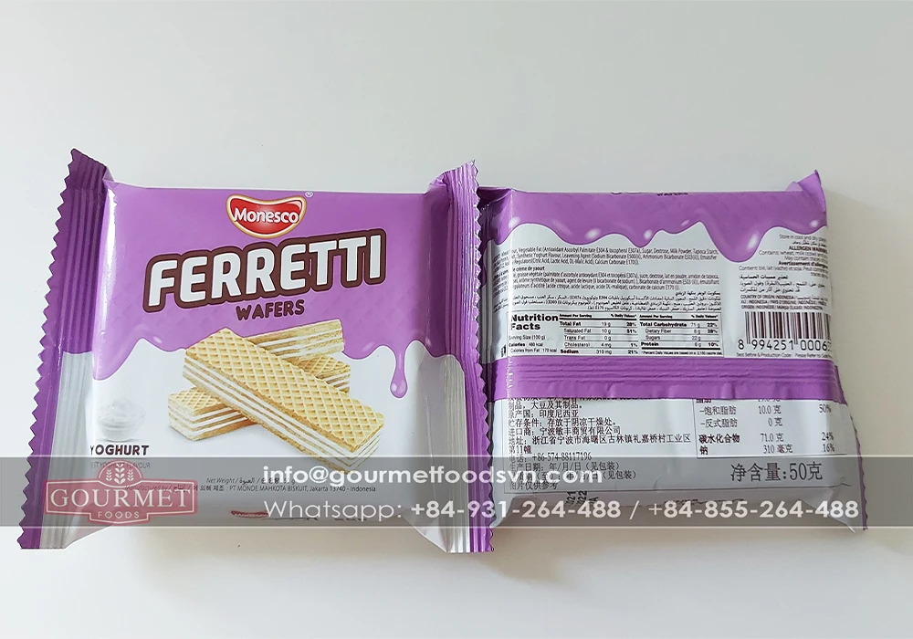 Perretti Wafers Cheese Flavour Snack Cake 50g / Nabati Sandwich Cheese ...