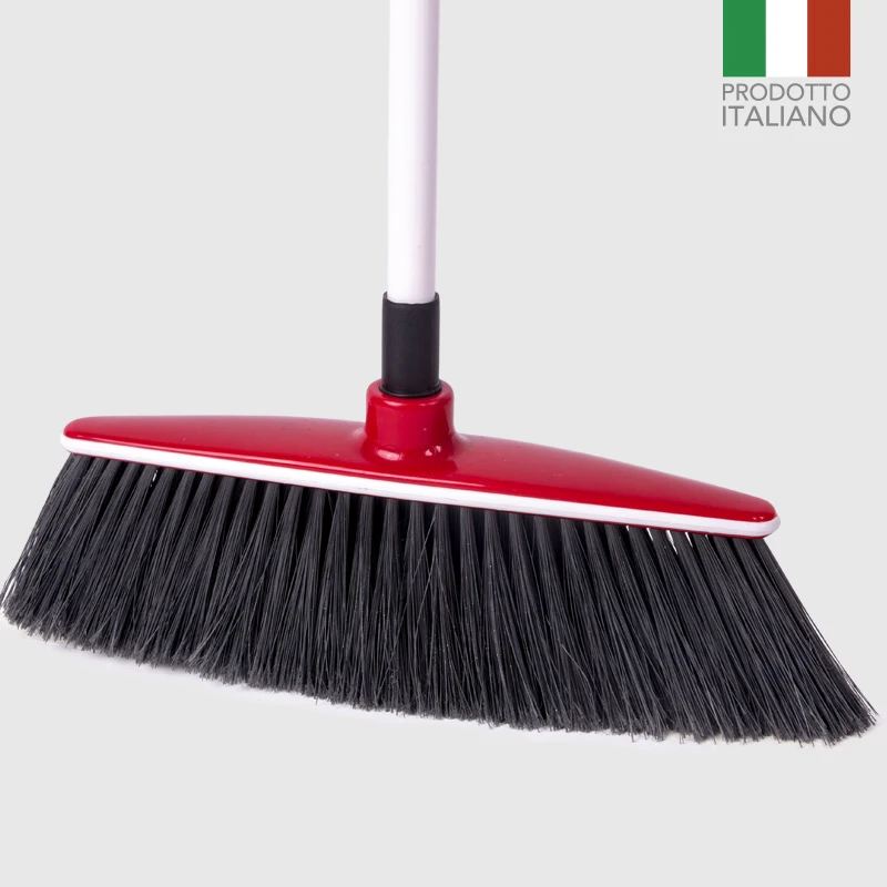 Practical Broom With Extendable Broom Stick 130 Cm And Rubber Bumper ...