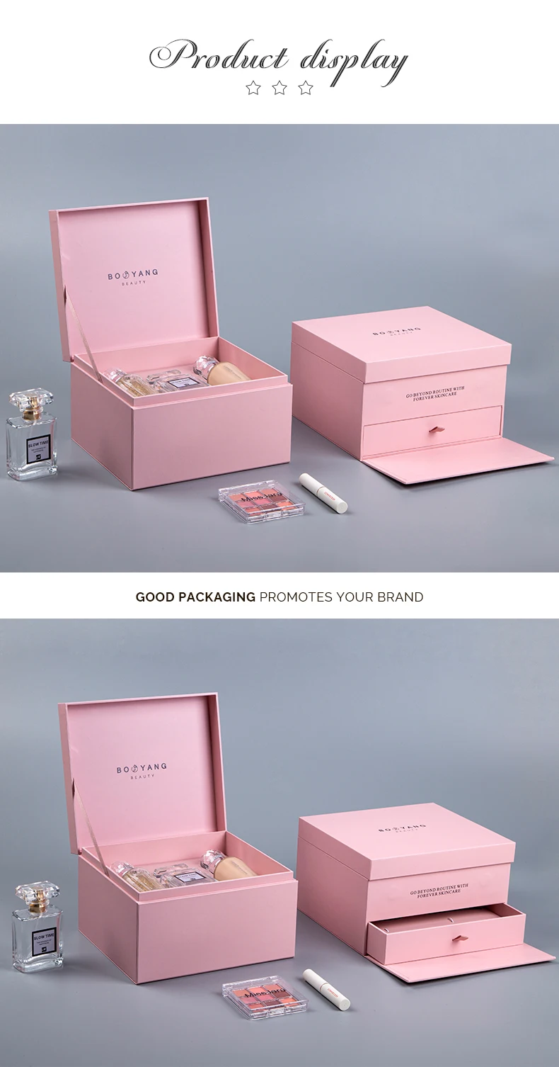 Custom Luxury Logo Printed Paper Drawer Portable Gift Cosmetic Gift ...
