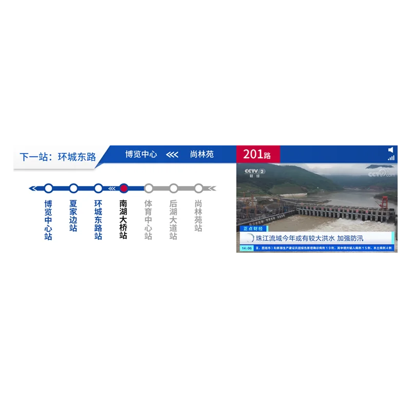 Bus Screen Wall Mounted LCD TFT Digital Signage Displays